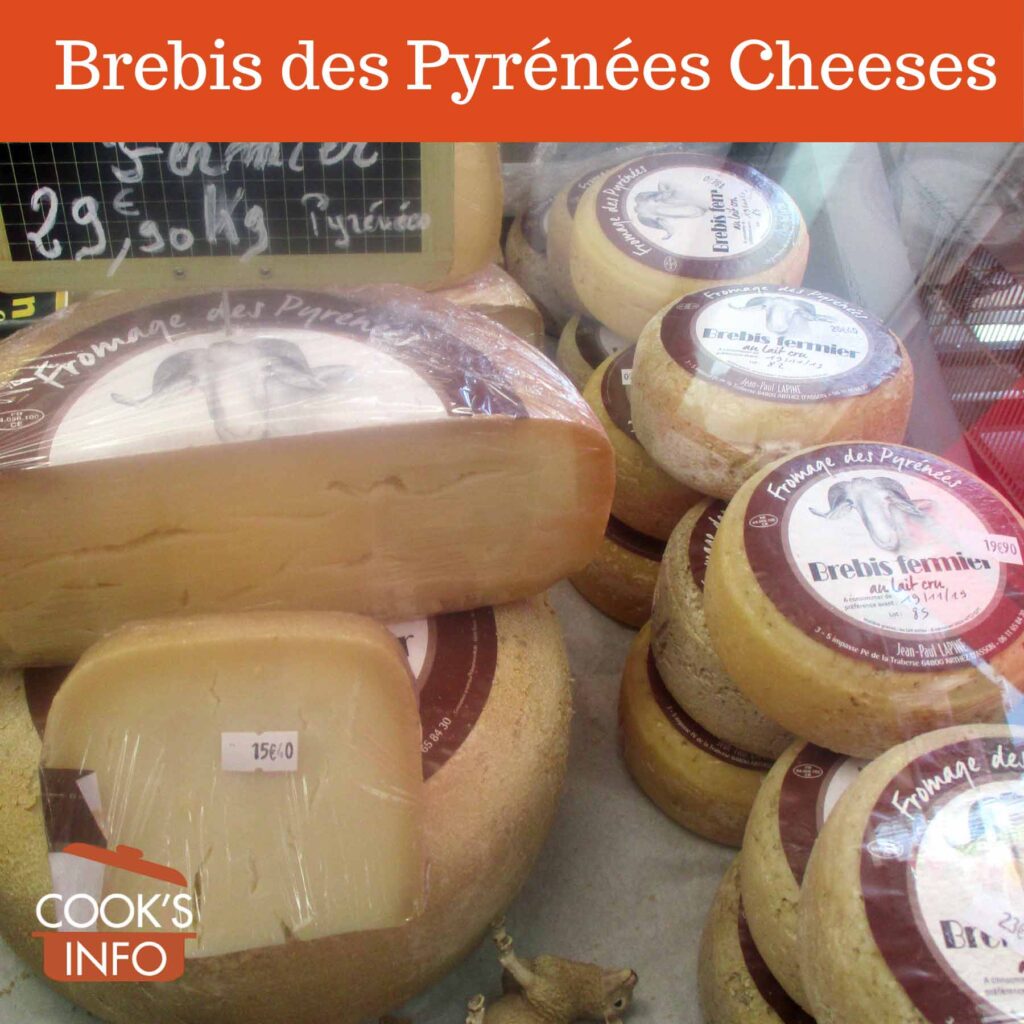 Brebis des Pyrénées Cheeses - CooksInfo