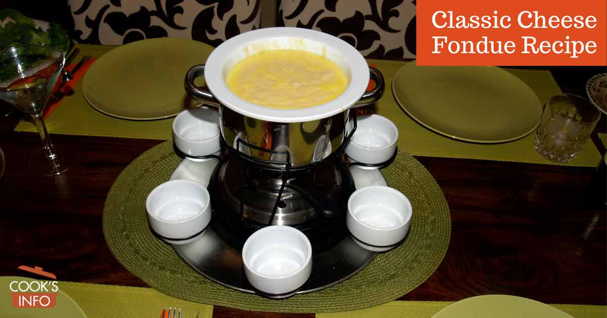 Classic Cheese Fondue - CooksInfo