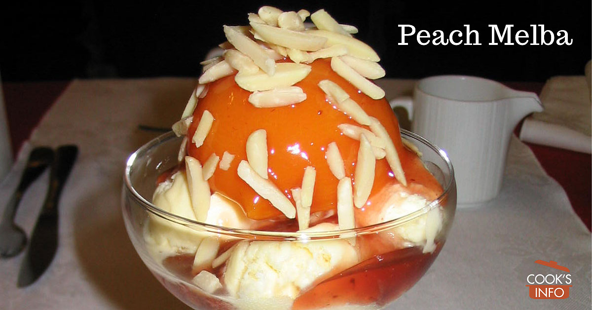 Peach Melba - CooksInfo