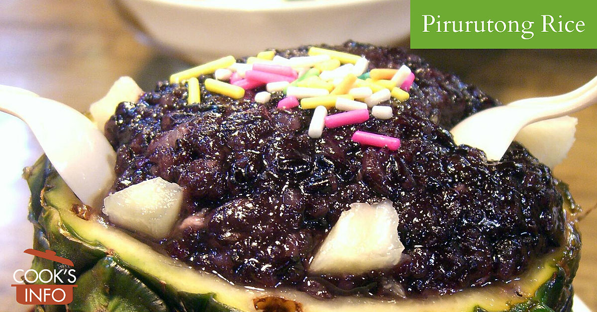 Pirurutong Rice - CooksInfo